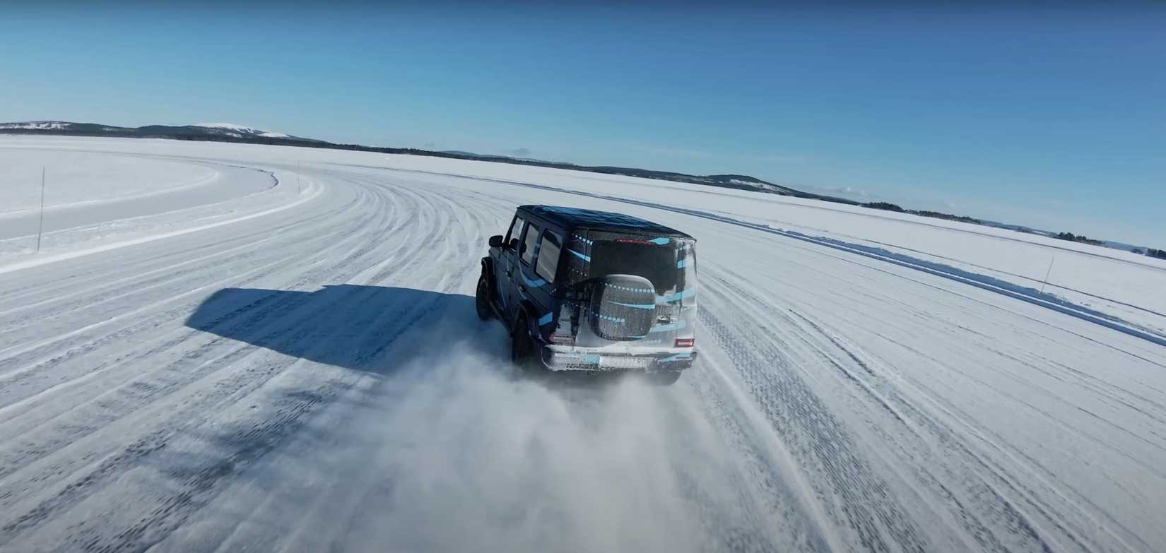 Watch Mercedes CEO Ola Kallenius Drift The Electric G-Class On Ice