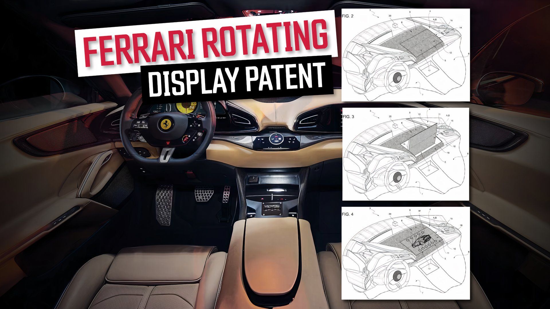 Ferrari Copies Bentley's Rotating Infotainment Display