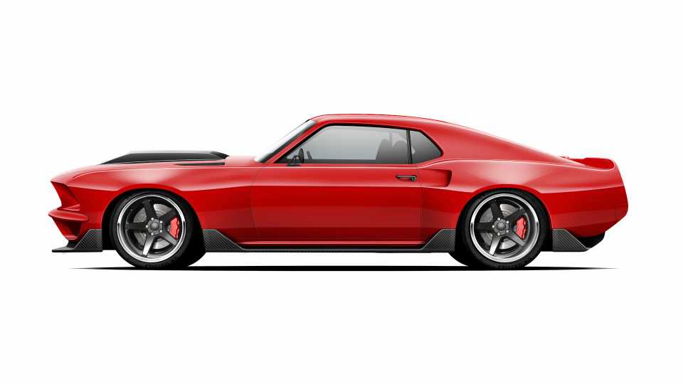 Trick Rides Teases All-Carbon, Wide-Body 1969 Ford Mustang For SEMA Show