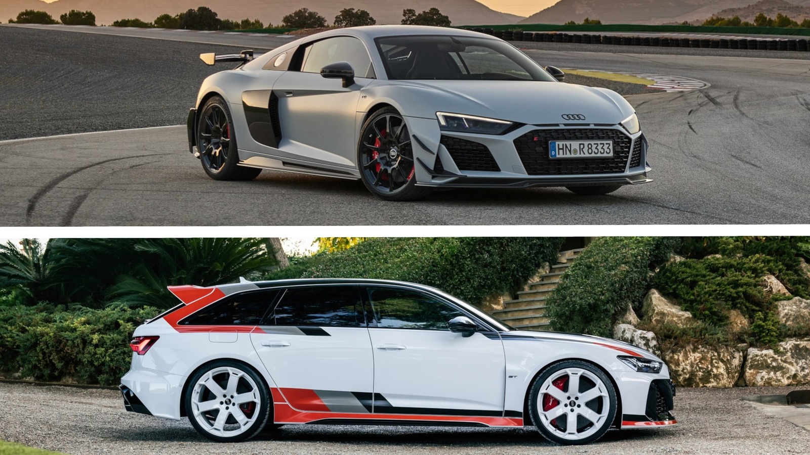 Battle Of The Hardcore Germans: Audi R8 GT Vs. Audi RS6 Avant GT