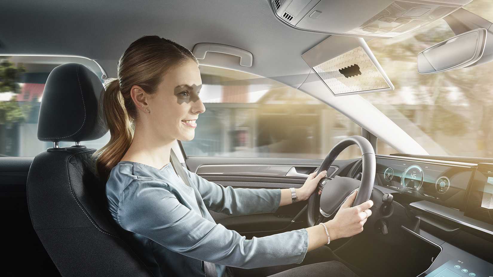 Gentex Reveals Dimmable Sun Visor With Screen Capability At CES 2025