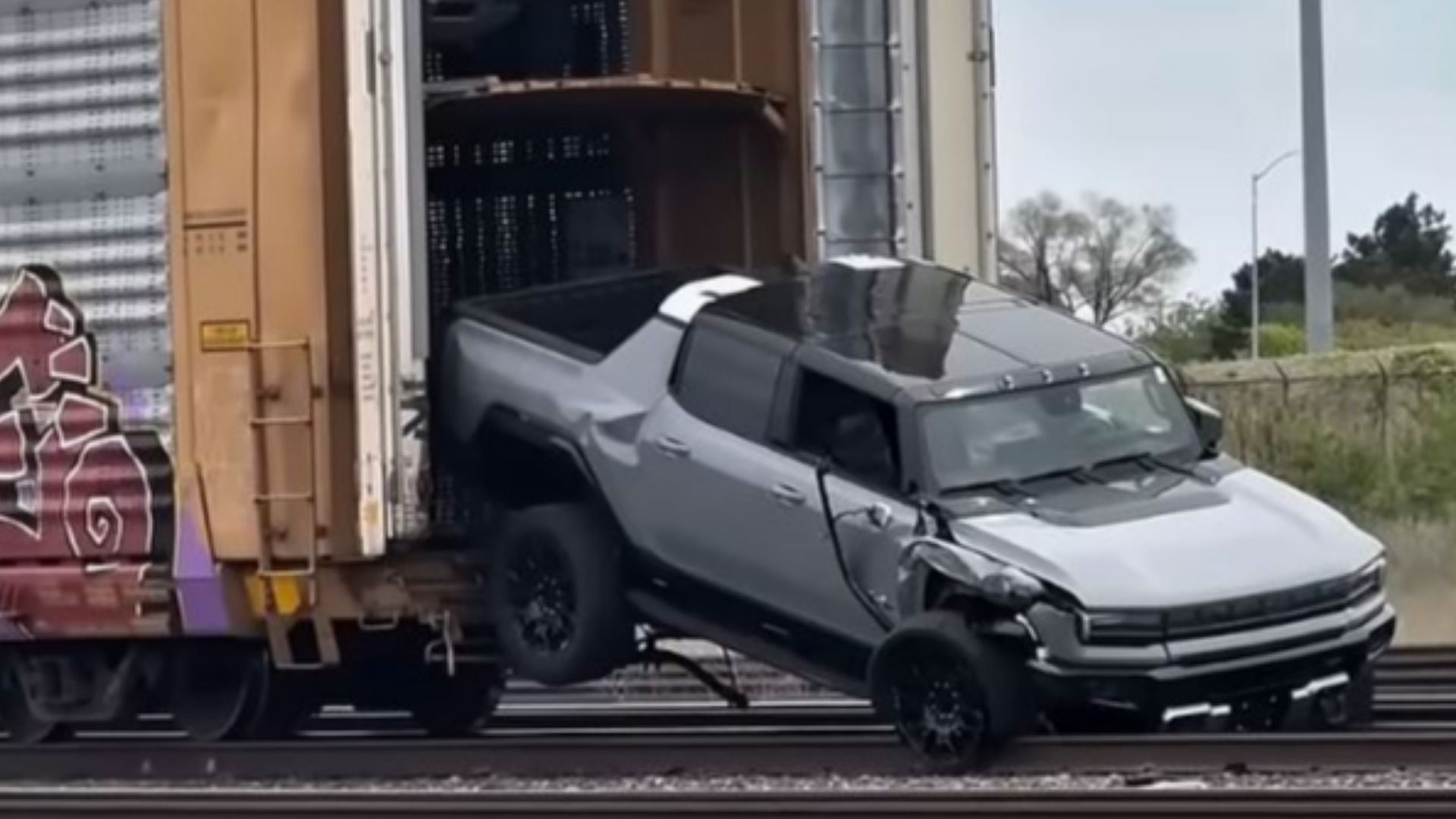 Thieves Drove Two New Hummer EVs Off A Train, You Can Guess The Rest