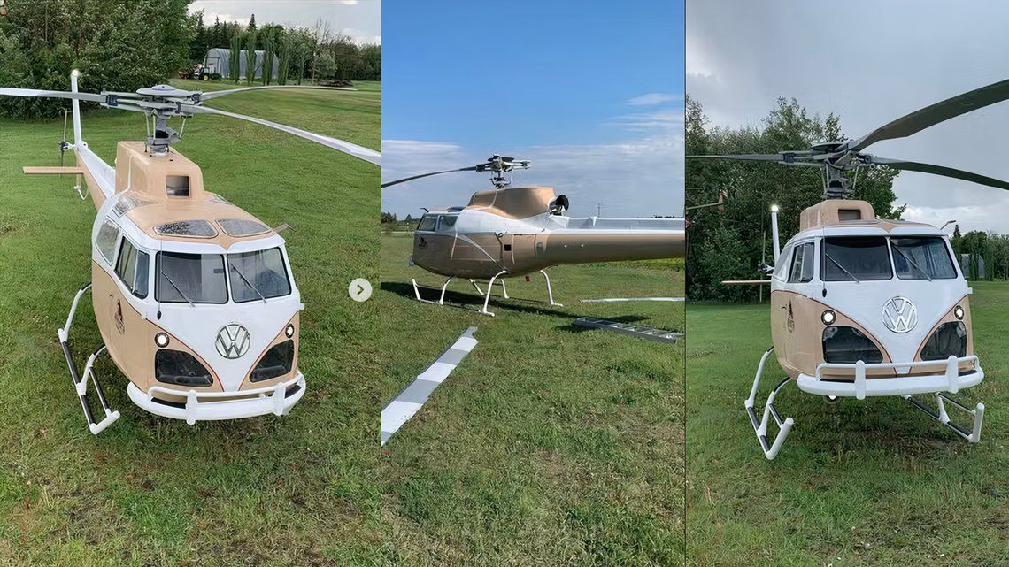 Video: VW Bus Turned Into A Helicopter; Creator Calls It Art