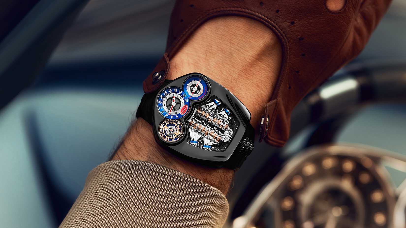 Jacob & Co Reveal New Diamond-Studded Bugatti V16 Tourbillon Watch