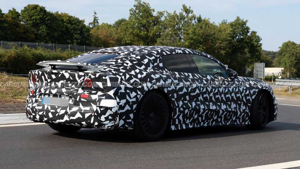 Mercedes-AMG GT Prototype Spotted With A Hood Full Of Holes