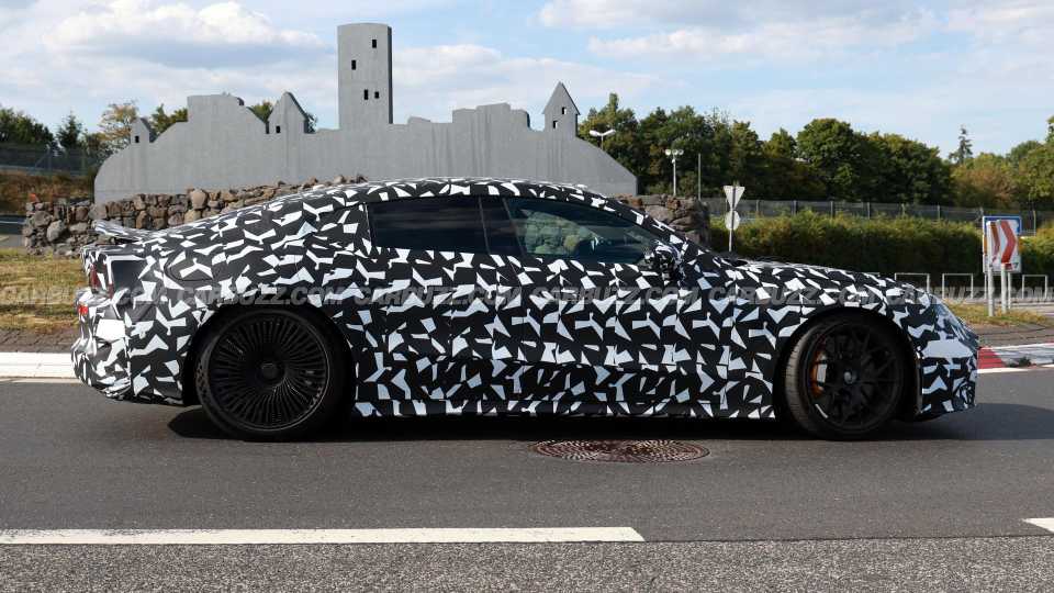Mercedes-AMG GT Prototype Spotted With A Hood Full Of Holes