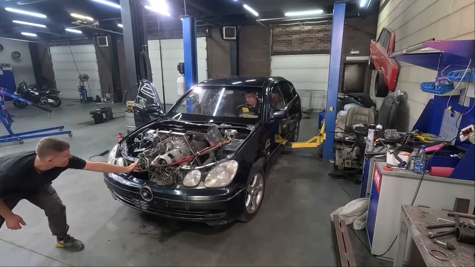 Lexus GS with Helicopter Engine: Will It Work? Garage 54's Experiment