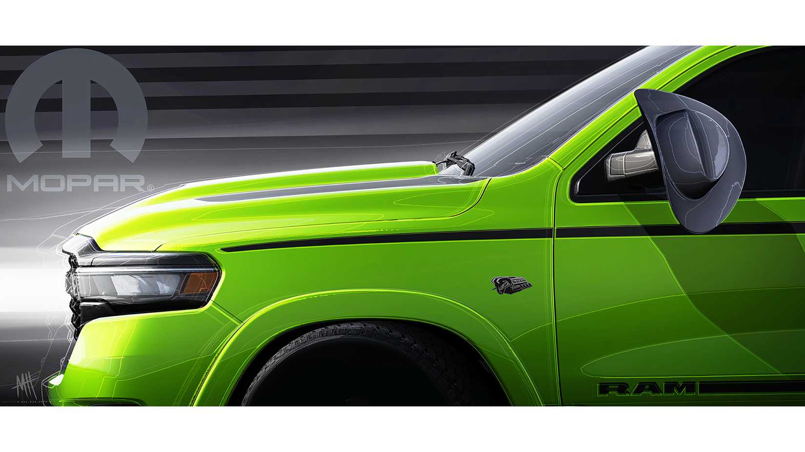 Mopar Teases A Very Bright Ram 1500 Hemi For SEMA