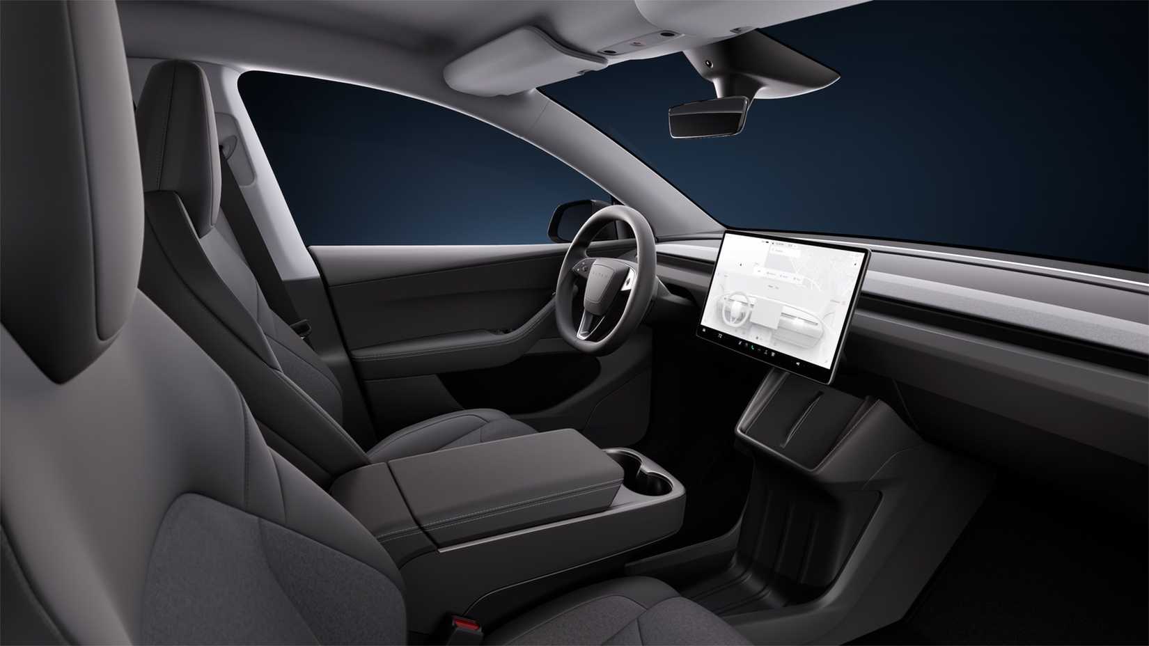 Tesla's Cheaper Model Y Hides Panoramic Roof Behind A Plain Headliner