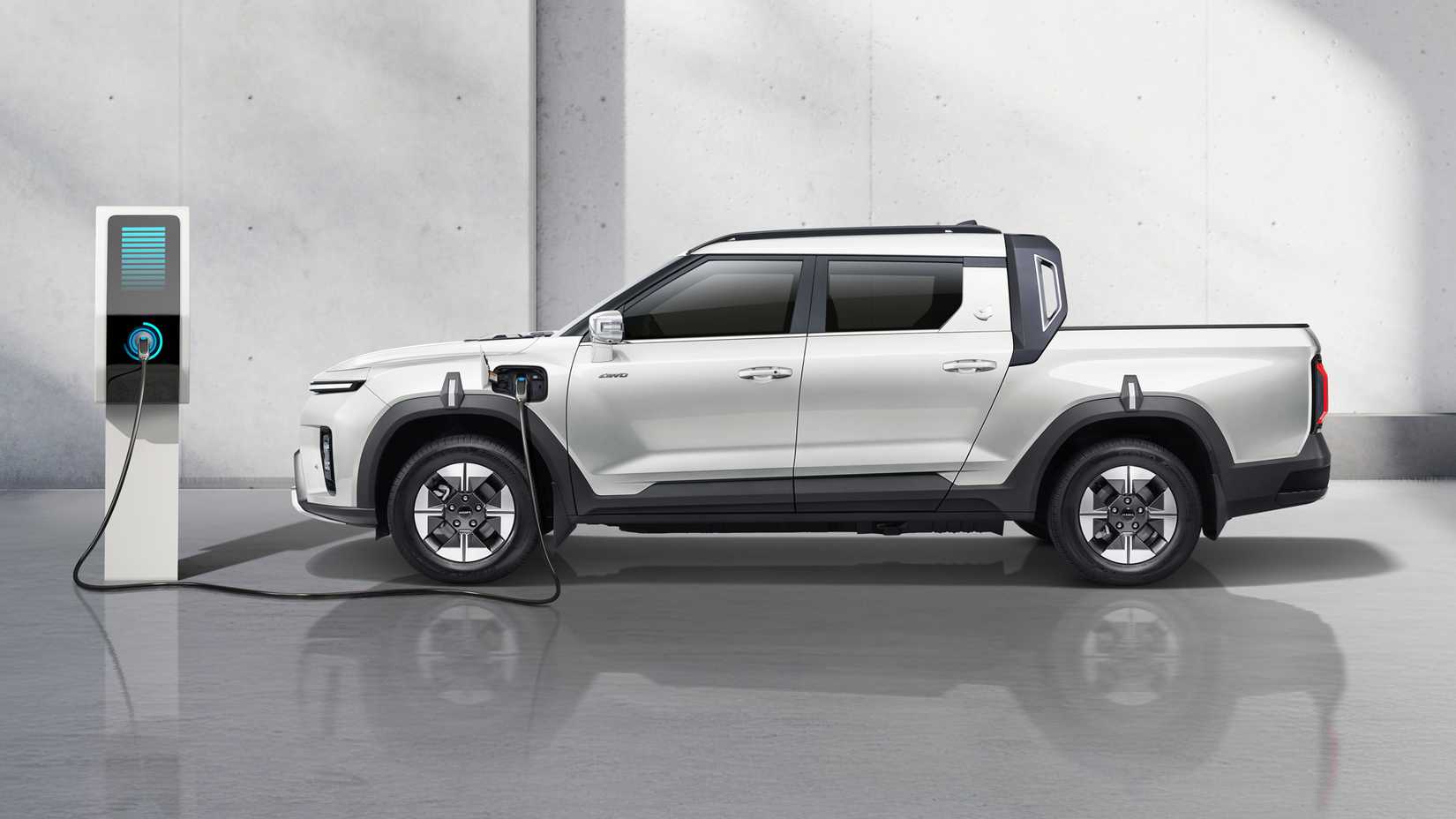 2026 KGM Musso EV Midsize Pickup Revealed With 80.6-kWh Battery
