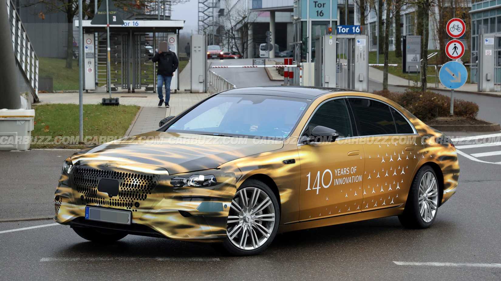 Refreshed 2027 S-Class Spotted In Mercedes-Benz Celebration Wrapper
