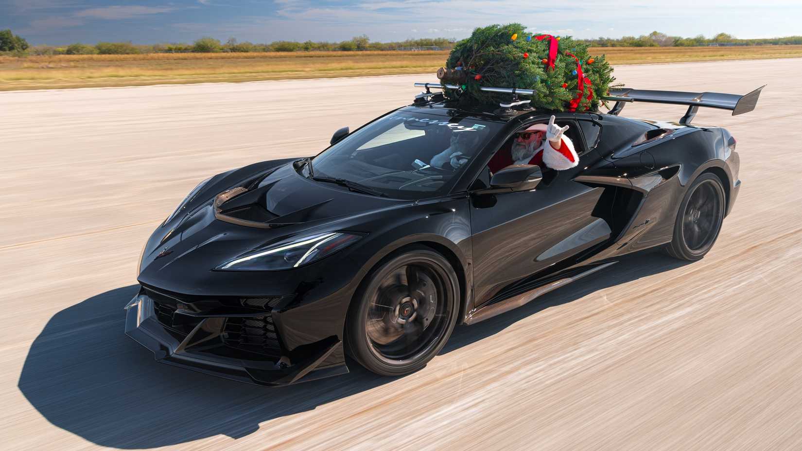 Hennessey Took A Christmas Tree To 194 MPH Thanks To A Corvette ZR1