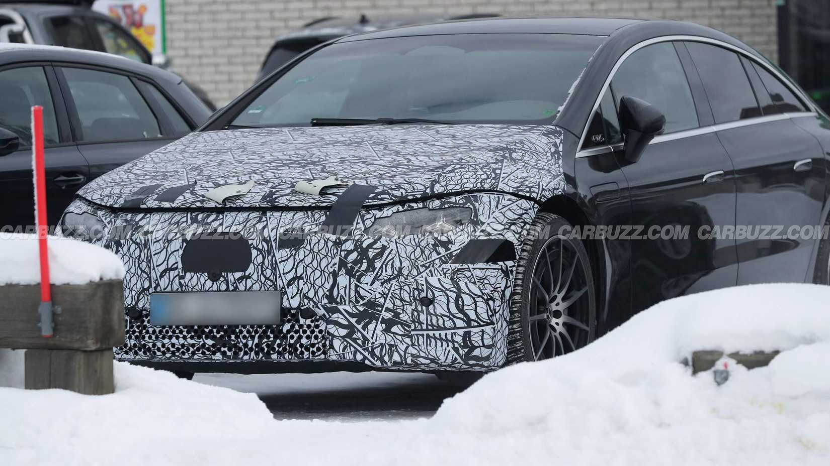 Mercedes-Benz EQS Facelift Spied With Familiar Shape Hiding New Tech