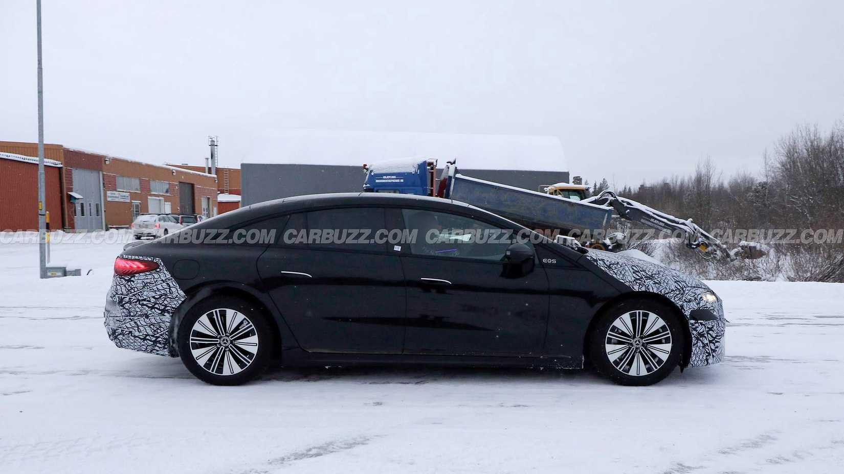 Mercedes-Benz EQS Facelift Spied With Familiar Shape Hiding New Tech
