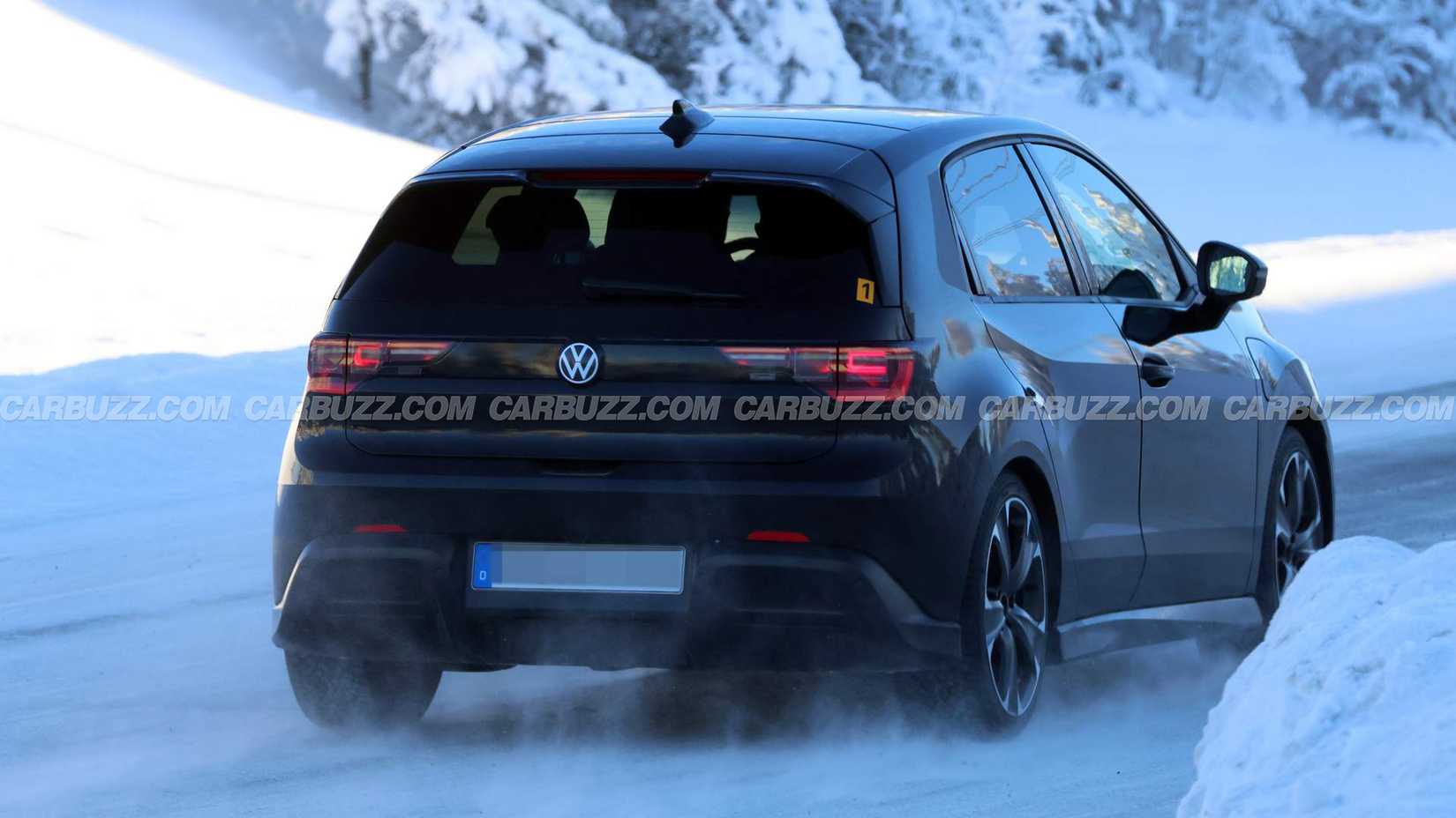New VW Polo GTI Prototype Spied Almost Completely Uncovered In Winter ...