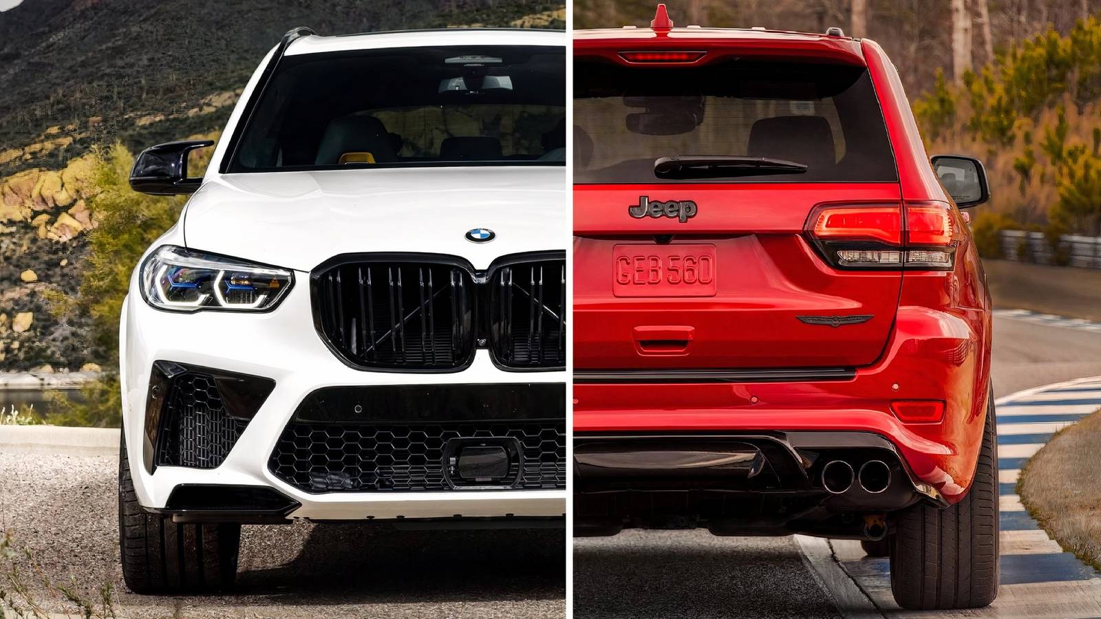 BMW X5 M vs Jeep Grand Cherokee Trackhawk: Used Performance SUV Showdown