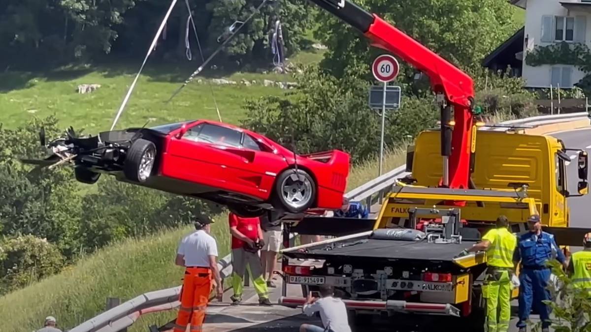 Watch A Ferrari F40 Get Wrecked Tackling Swiss Hill Climb