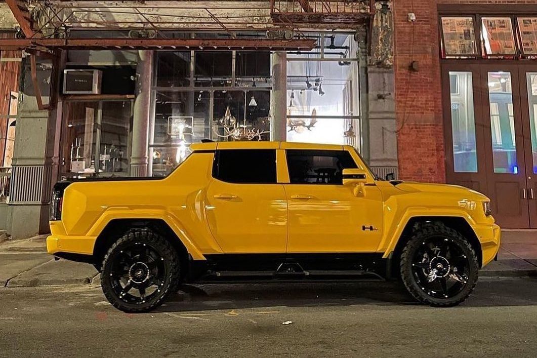 ASAP Rocky Gives Custom Yellow Hummer EV Old-School Hip-Hop Flavor