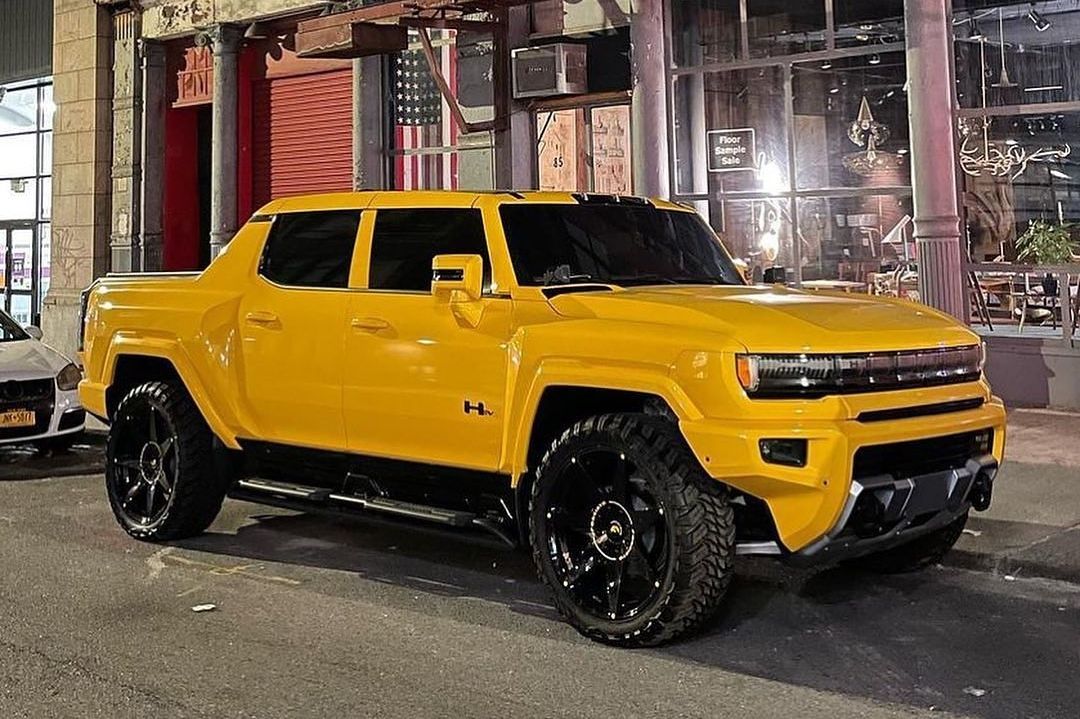 ASAP Rocky Gives Custom Yellow Hummer EV Old-School Hip-Hop Flavor