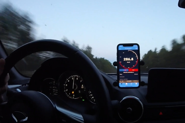 Watch A 500-HP V8-Powered Mazda MX-5 Disintegrate At 178 MPH