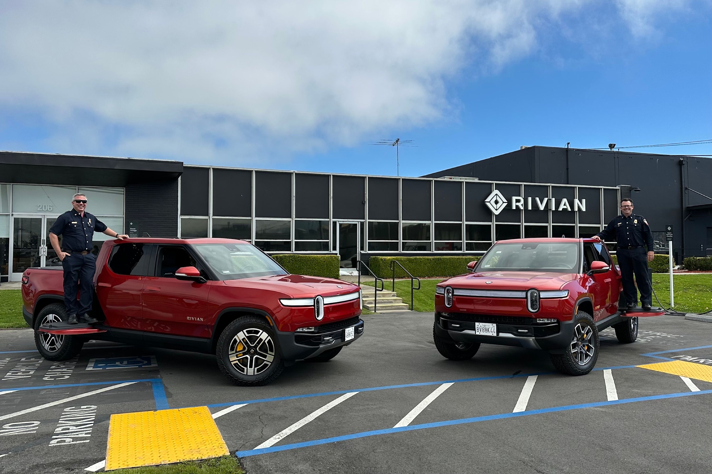 Firefighters Are Green With Two Brand-New Rivian Trucks
