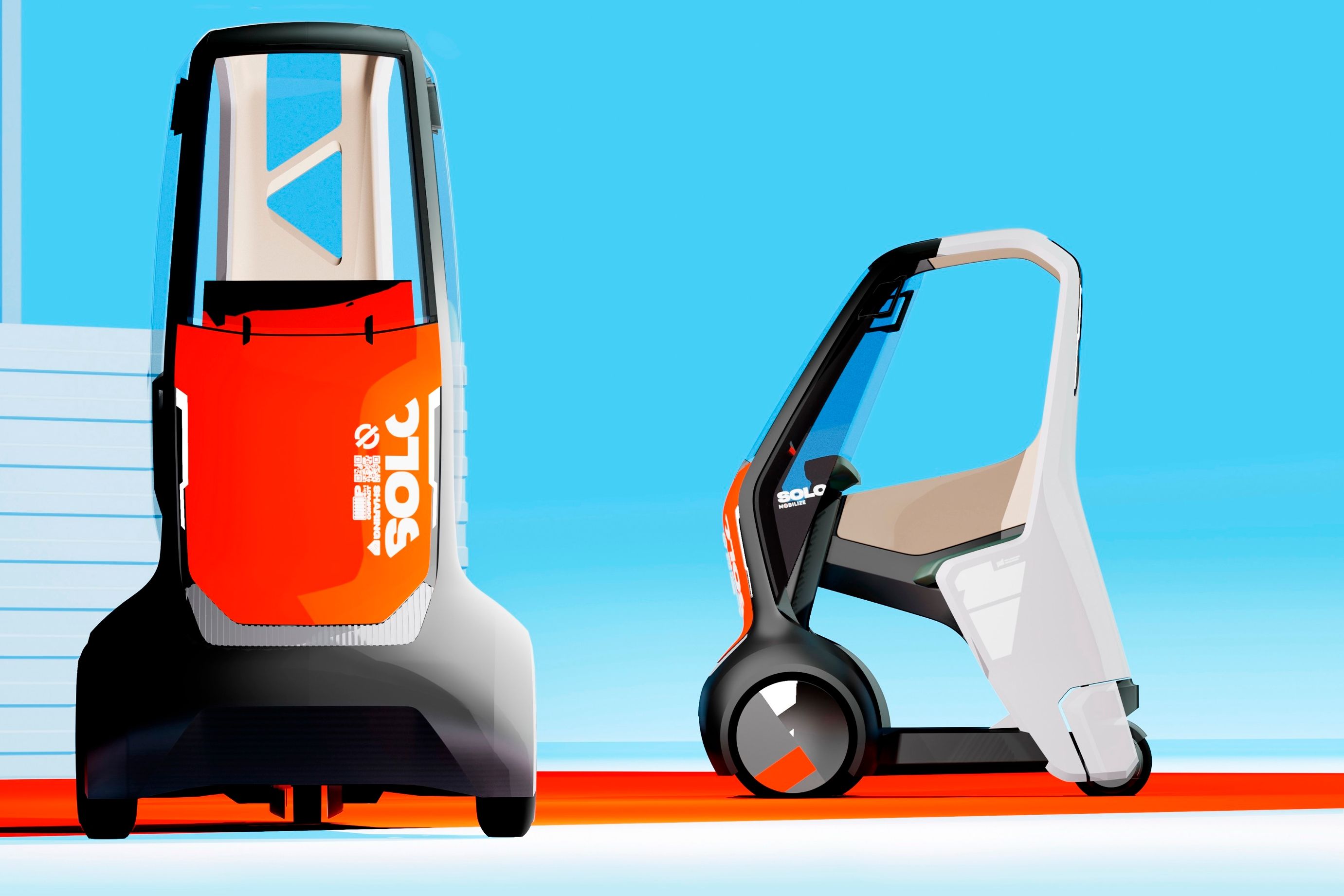 The Solo Concept Is A One-Seat Three-Wheel EV Controlled By A Joystick
