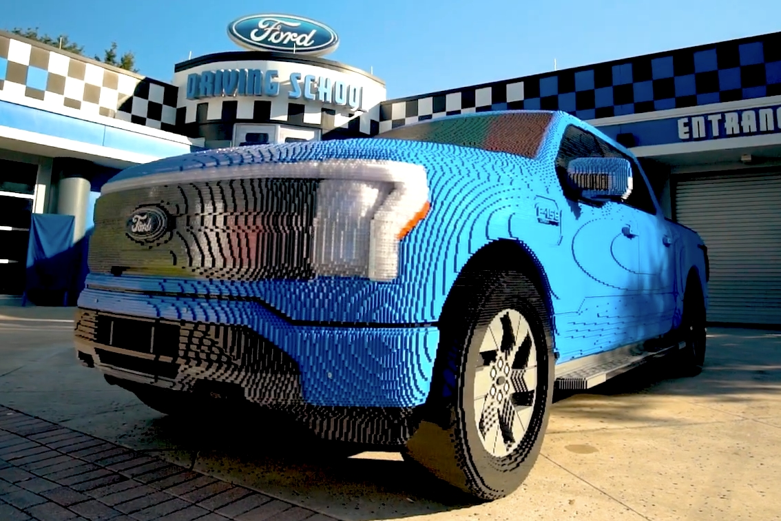 Life-Sized Ford F-150 Lightning Is World's First Lego Electric Vehicle