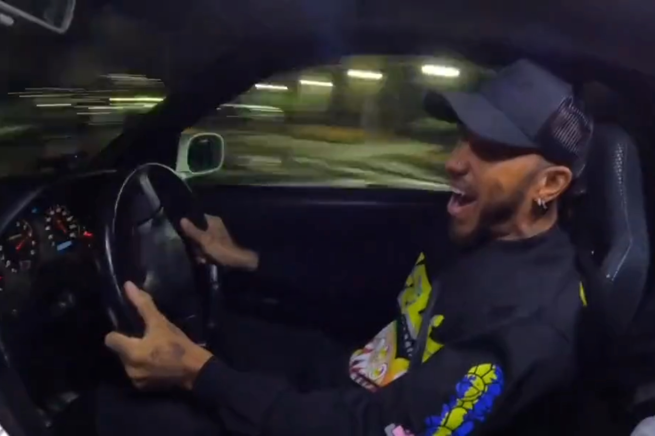 Lewis Hamilton Reprimanded For Ripping Donuts In An R34 Nissan Skyline GT-R