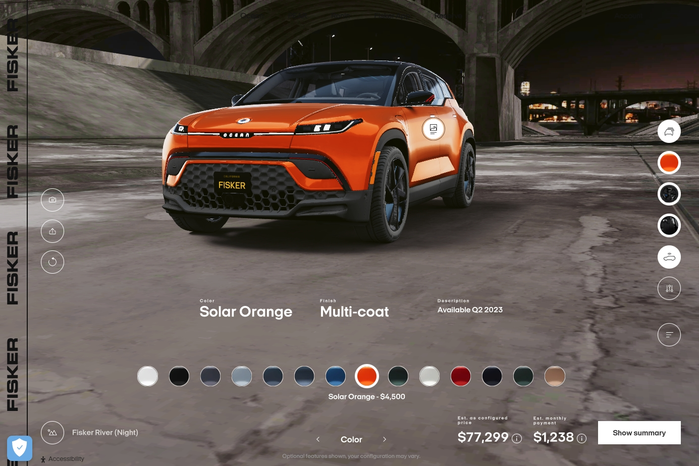 Fisker Ocean Configurator Is The Best We've Ever Used, When It Works