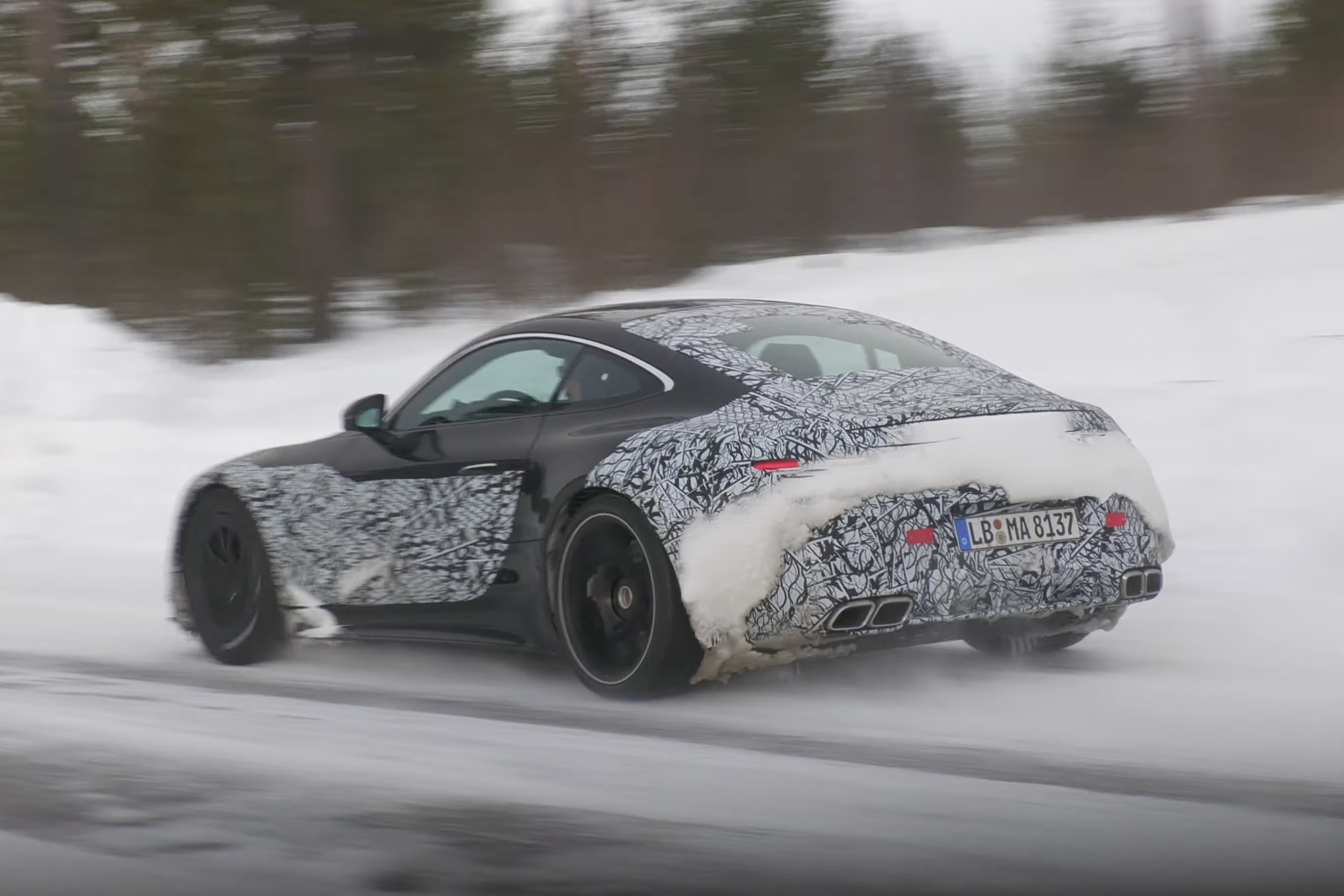 New Mercedes-AMG GT Tackles Snow And Ice For Final Testing Before Reveal