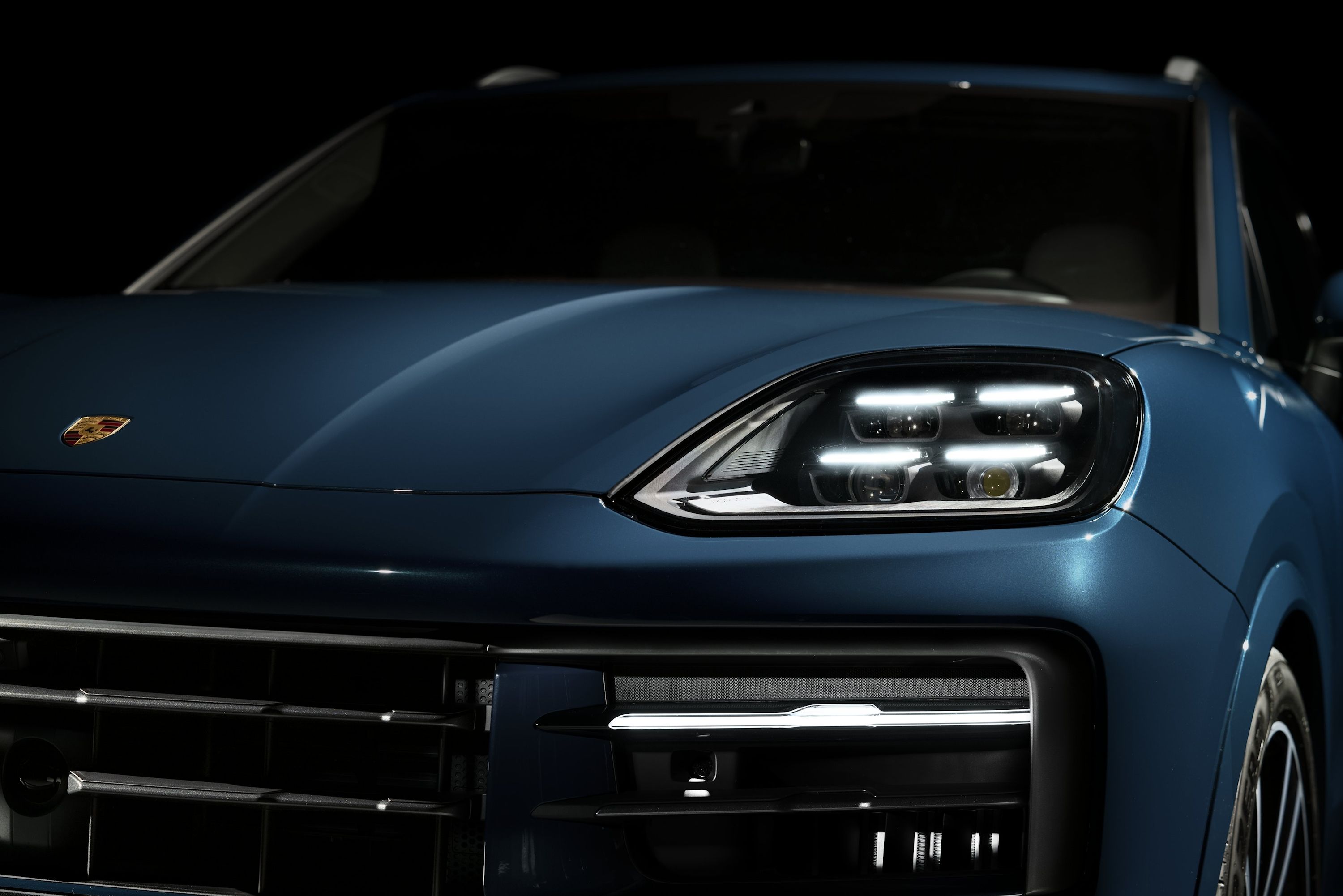 TEASED: Check Out The New Porsche Cayenne's High-Tech Headlights