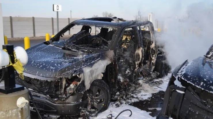 Watch Ford F-150 Lightning Trucks On Fire At Ford's Dearborn Lot