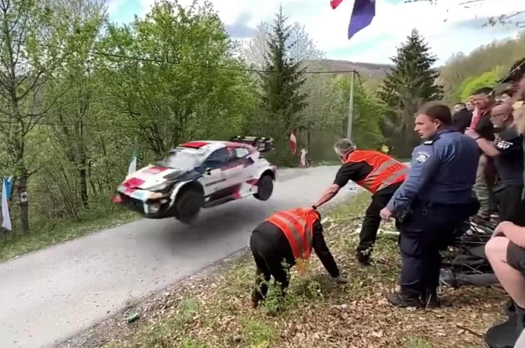 Watch: Toyota GR Yaris World Rally Car Nearly Wipes Out Spectators ...