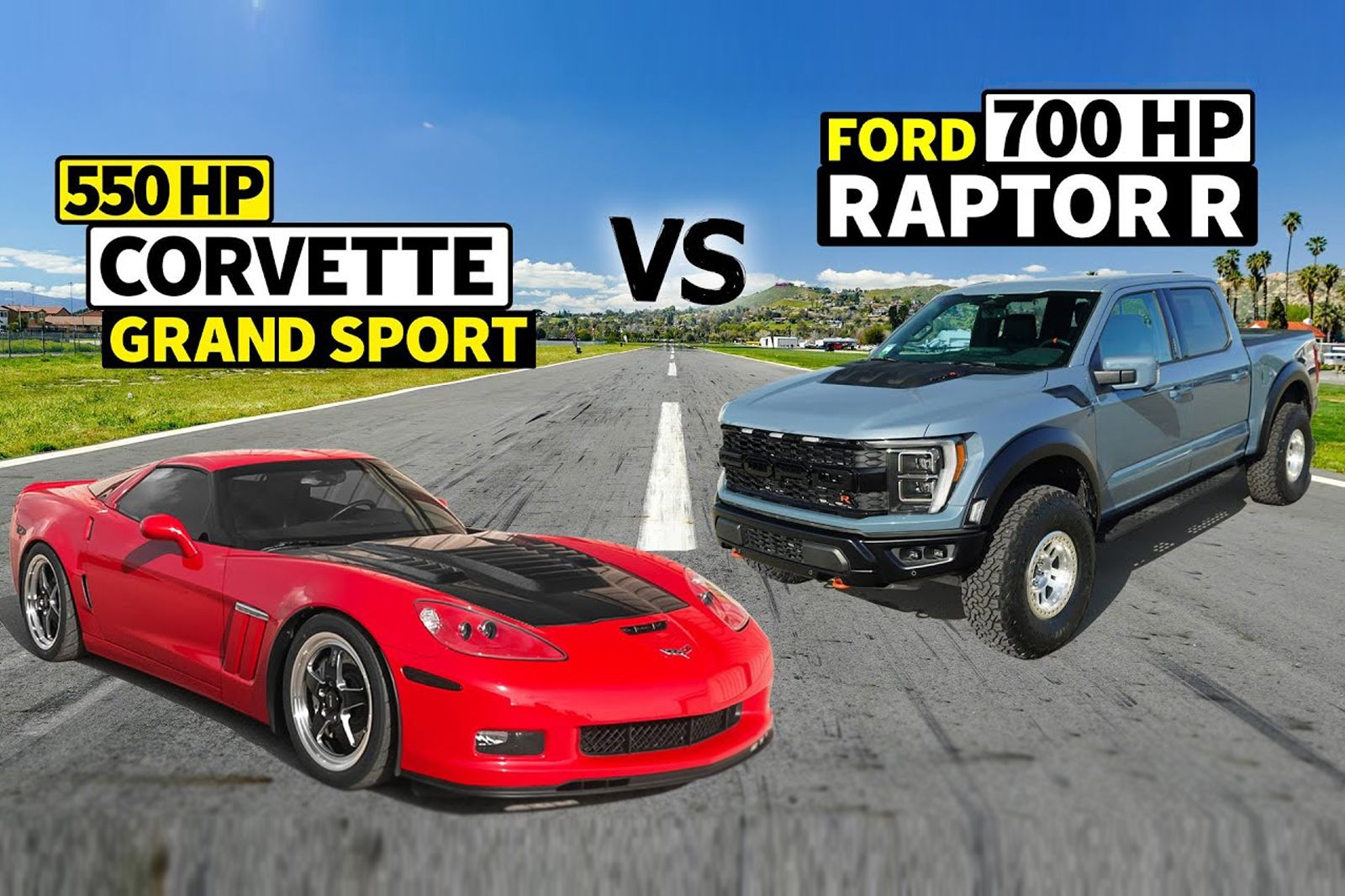 Ford F-150 Raptor R Vs. Chevrolet C6 Corvette: Drag Race Special