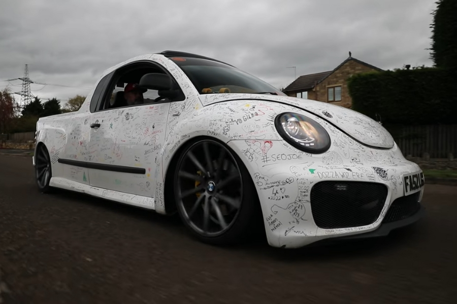 VW Beetle Converted Into Pickup With BMW Chassis And Inline-Six Engine