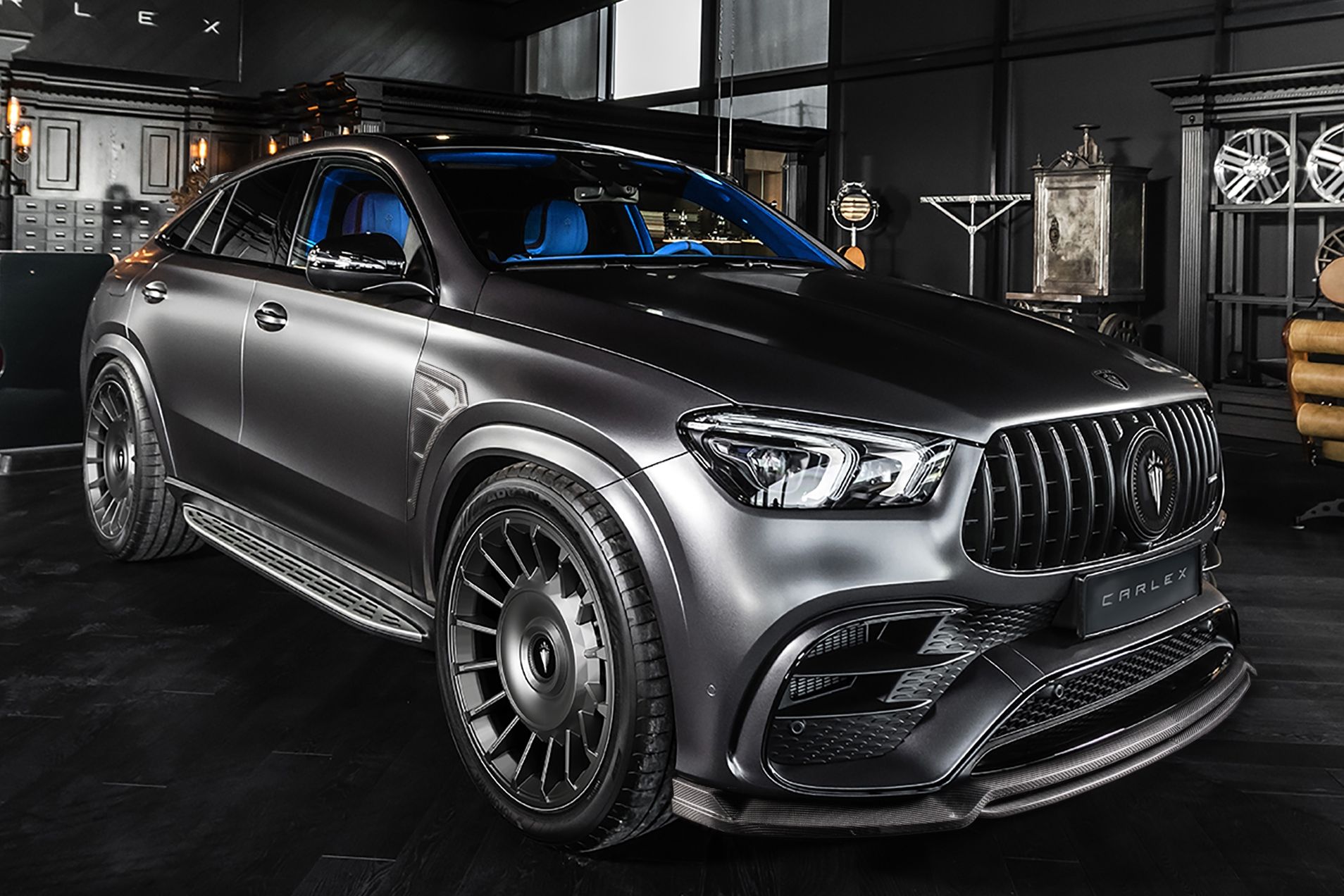 Mercedes-GLE Coupe Gets Aggressive Looks And Smurf-Colored Interior