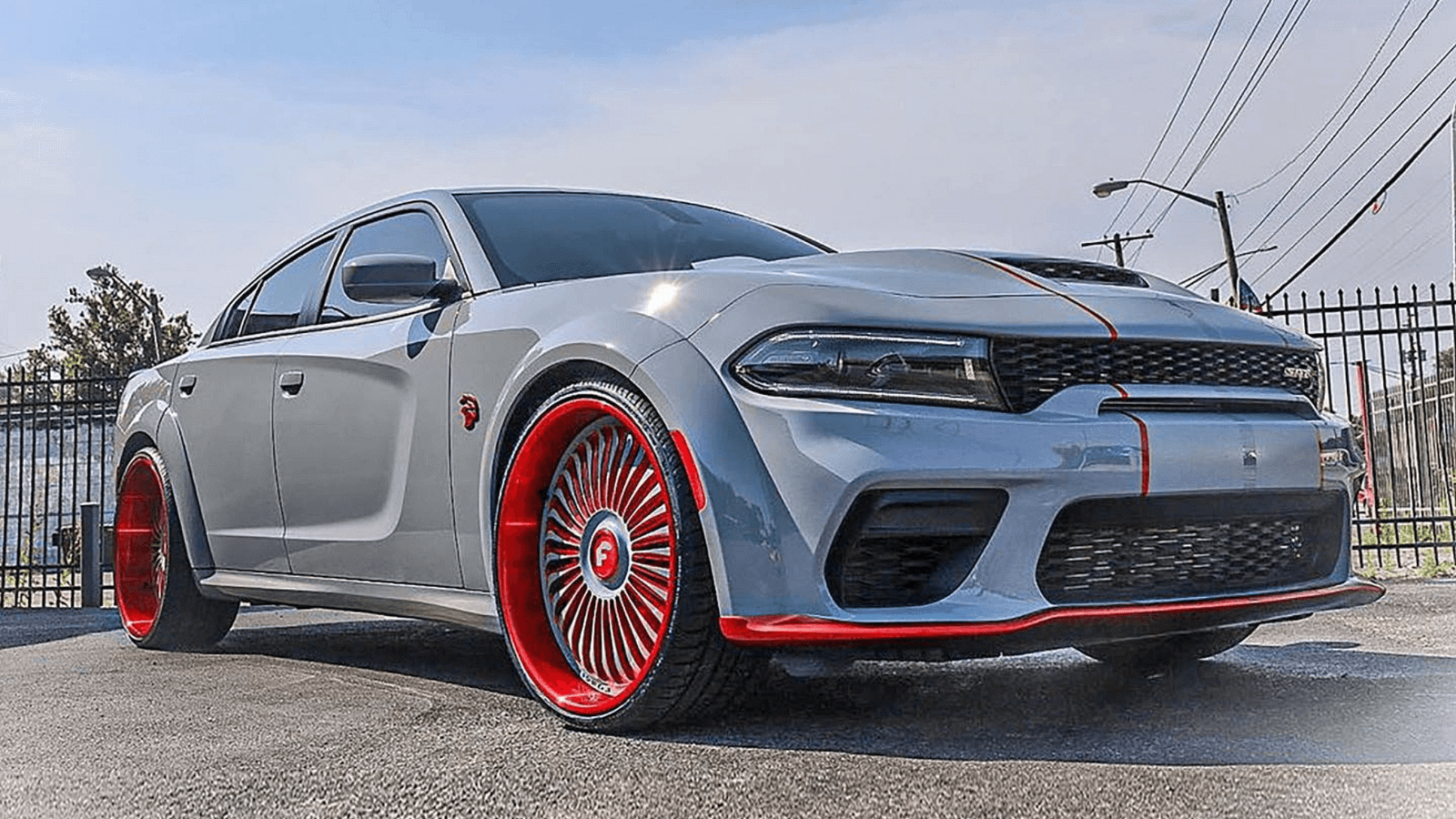 Car Mod Atrocities: Dodge Charger With Red 24-Inch Forgiato Wheels Is A ...