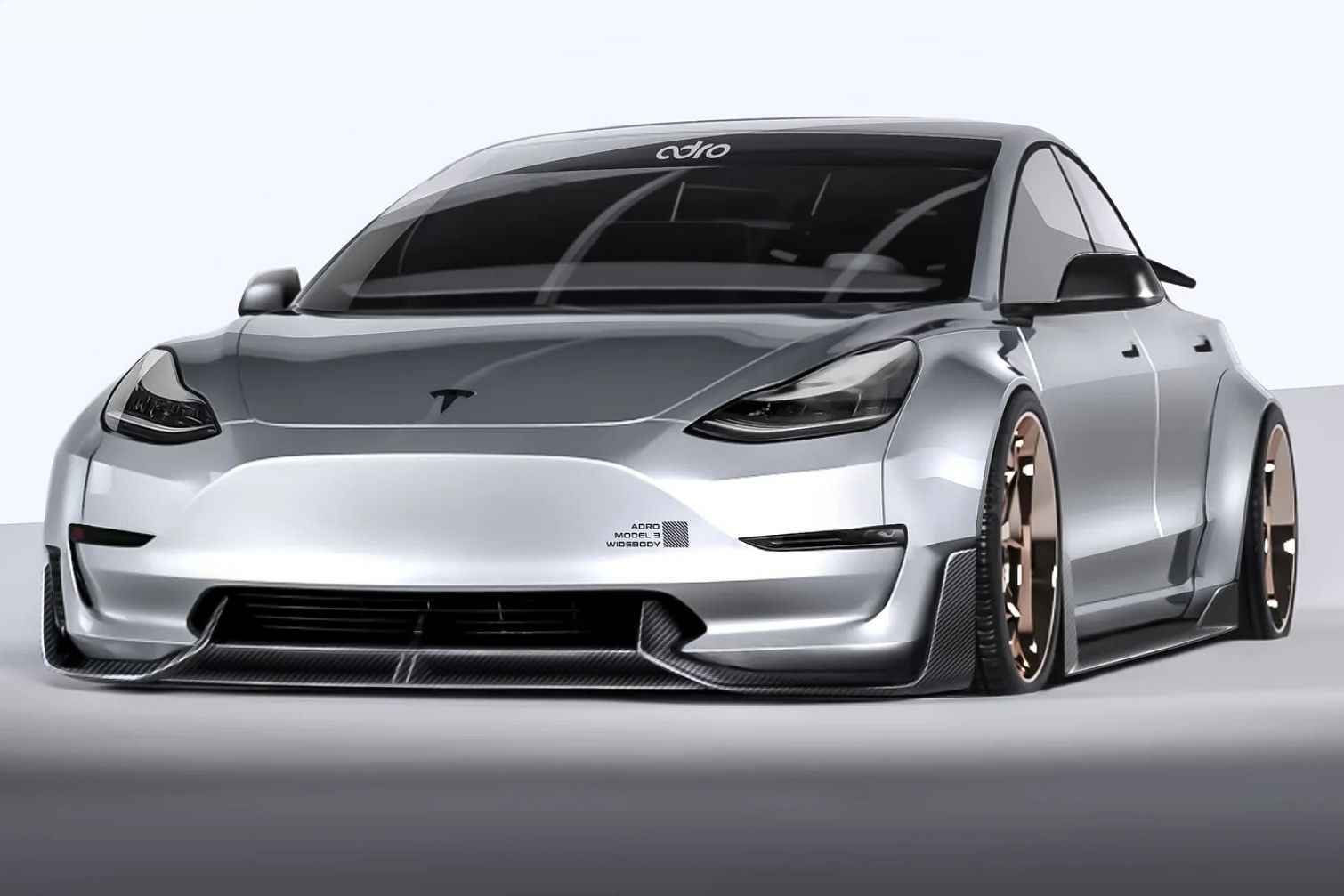 Tesla Model 3 Widebody Kit Gives It The Show To Match The Go