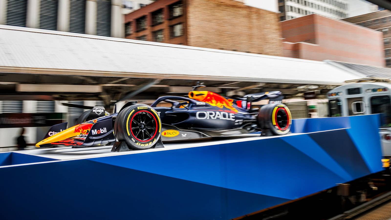 Red Bull RB18 Took The L Train To Work In Chicago