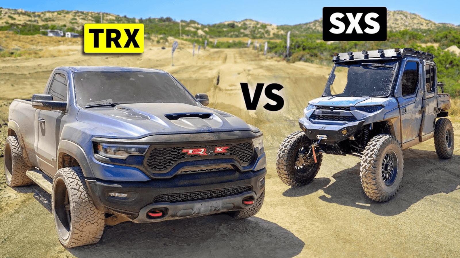 Off-Road Drag Race: Ram 1500 TRX Shorty Vs. Polaris Ranger Northstar