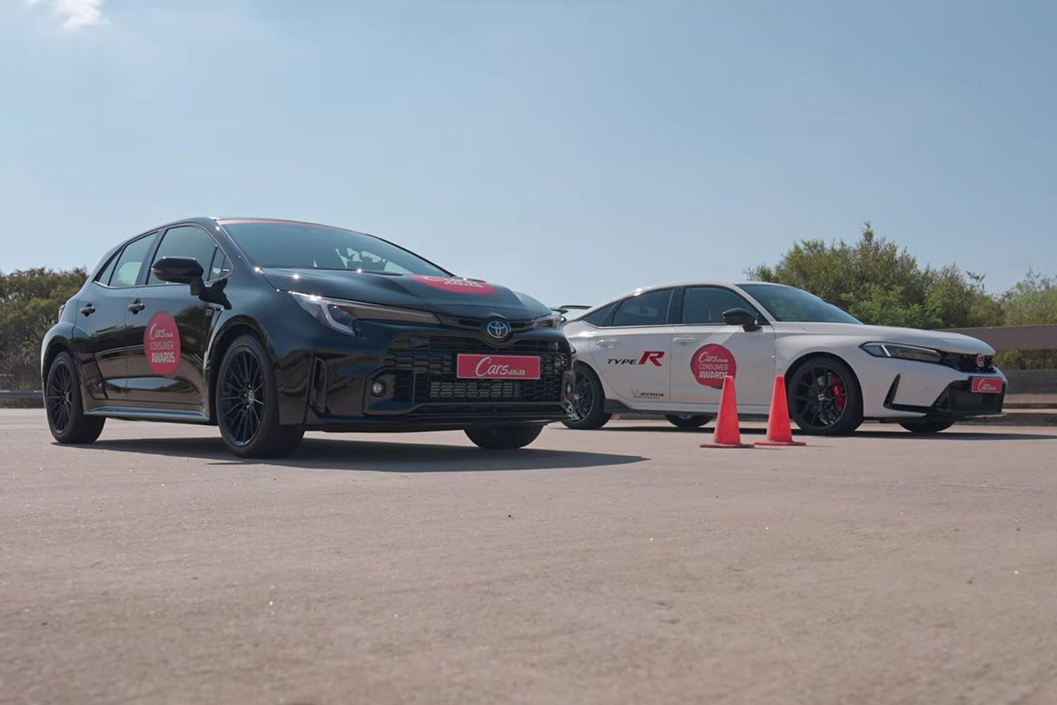 Manual Hot Hatch Drag Race: Toyota GR Corolla Vs. Honda Civic Type R