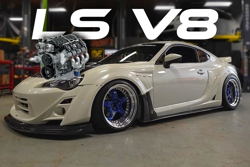 Subaru BRZ Hides American V8 Power Underneath Varis Widebody Kit