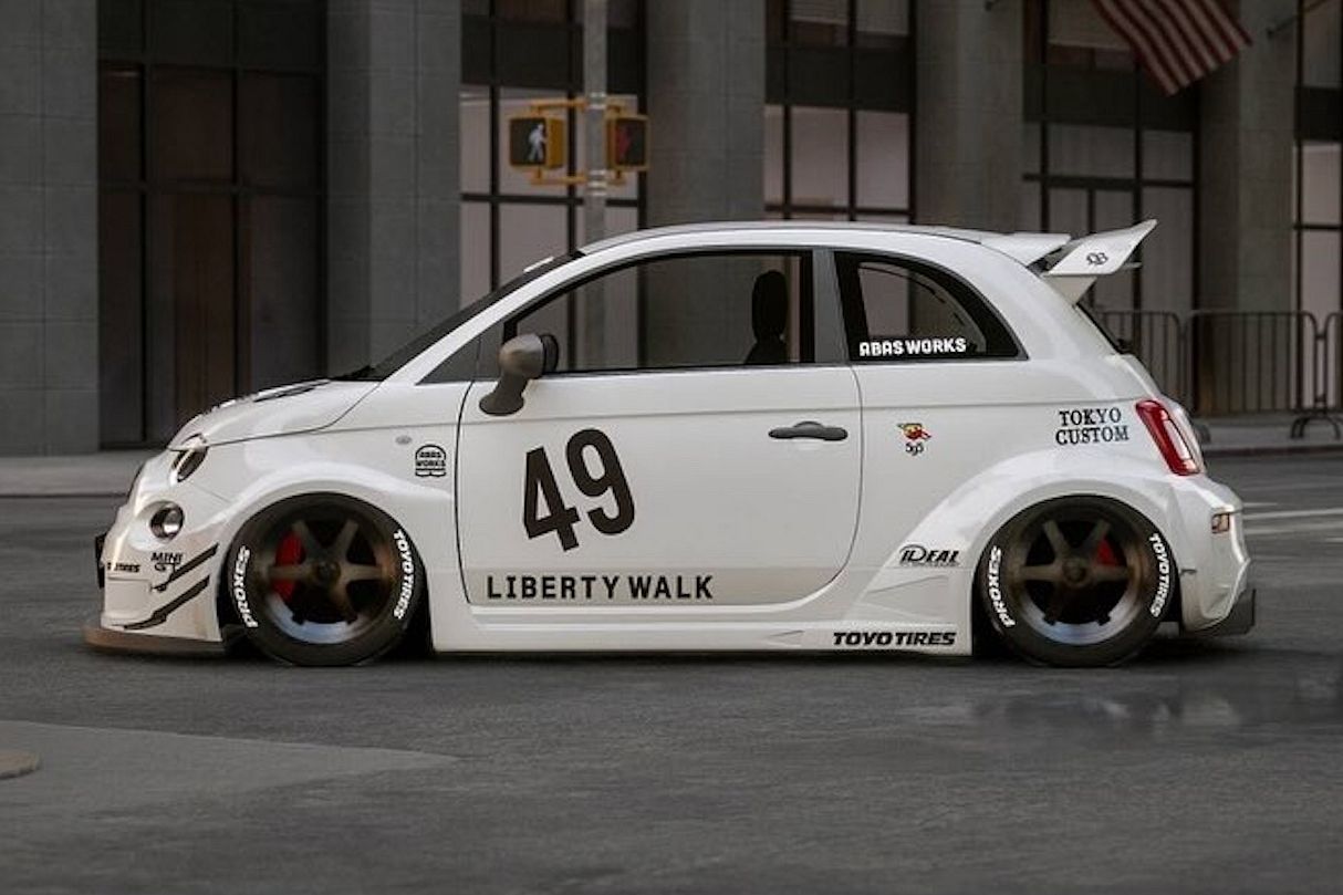 Liberty Walk Reveals Carbon Fiber Widebody Kit For Abarth 595