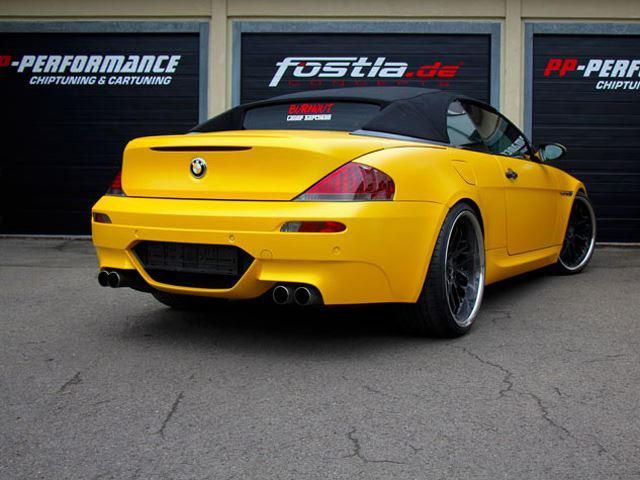 Yellow-Wrap First-Gen BMW M6 Cabrio Makes 537HP