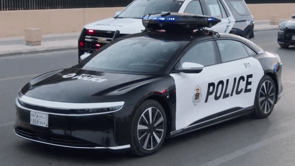 Lucid Air Joins Police Force As Luxury EV Patrol Car