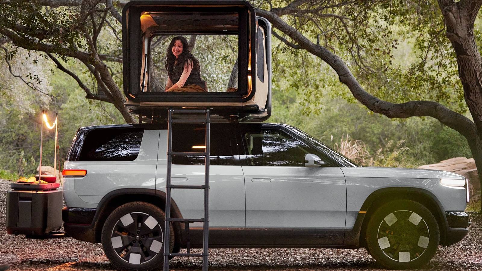 2026 Rivian R2 Coming With Movie Projector In Rooftop Tent