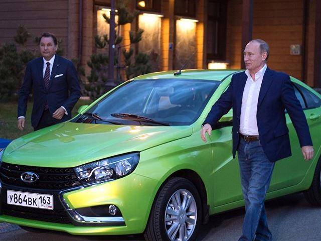 Putin Test Drives Little Green Car To Save The Russian Auto Industry