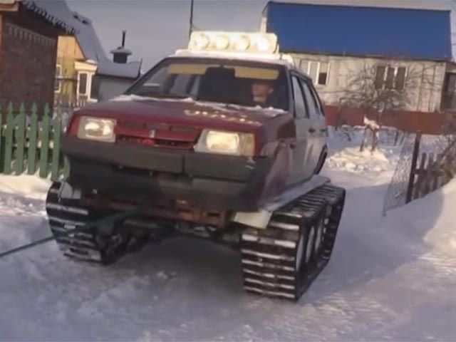 Russian Winters Are So Bad, This Guy Turned His Lada Into A Tank!