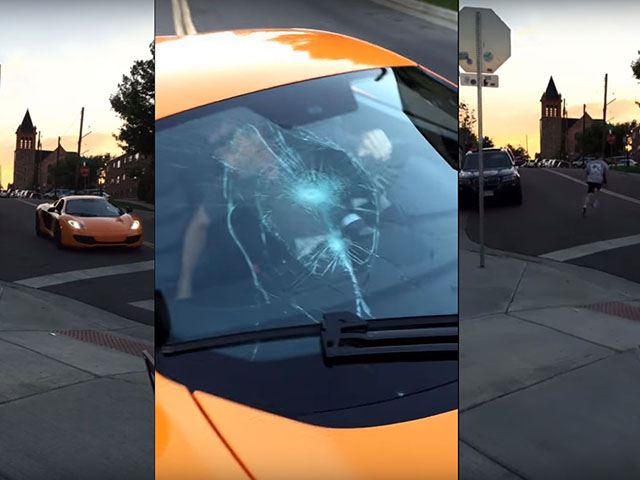 Watch This Skater Smash Up A McLaren That Blew A Stop Sign