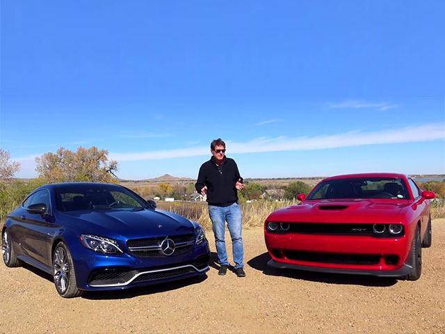 Dodge Challenger Hellcat Vs. Mercedes C63 AMG Is An Awesome Comparison